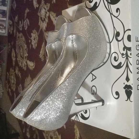 Rampage | Shoes | Silver Sparkle Heels | Poshmark